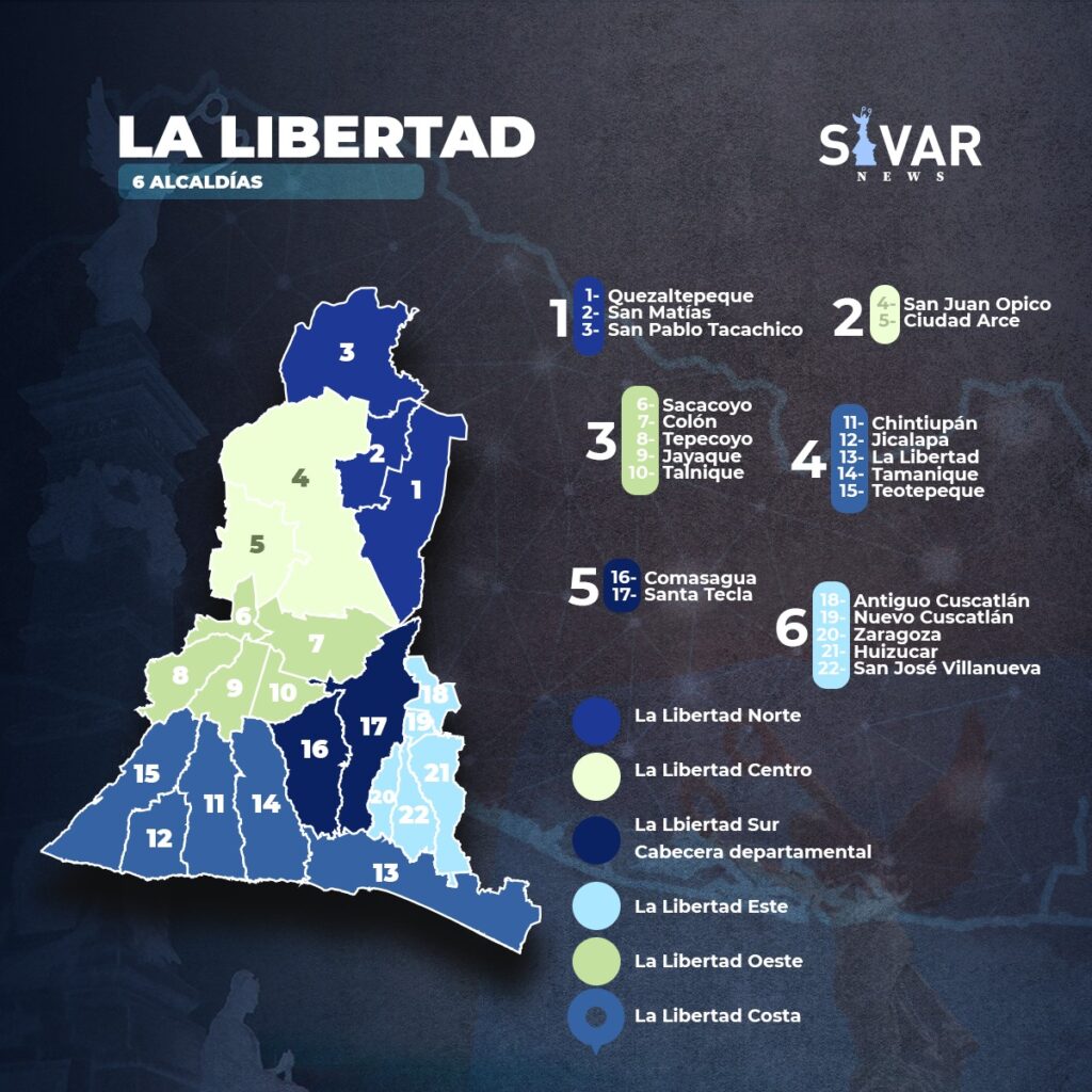 Así quedará la nueva reestructuración territorial municipal de El Salvador Así quedará la nueva reestructuración territorial municipal de El Salvador